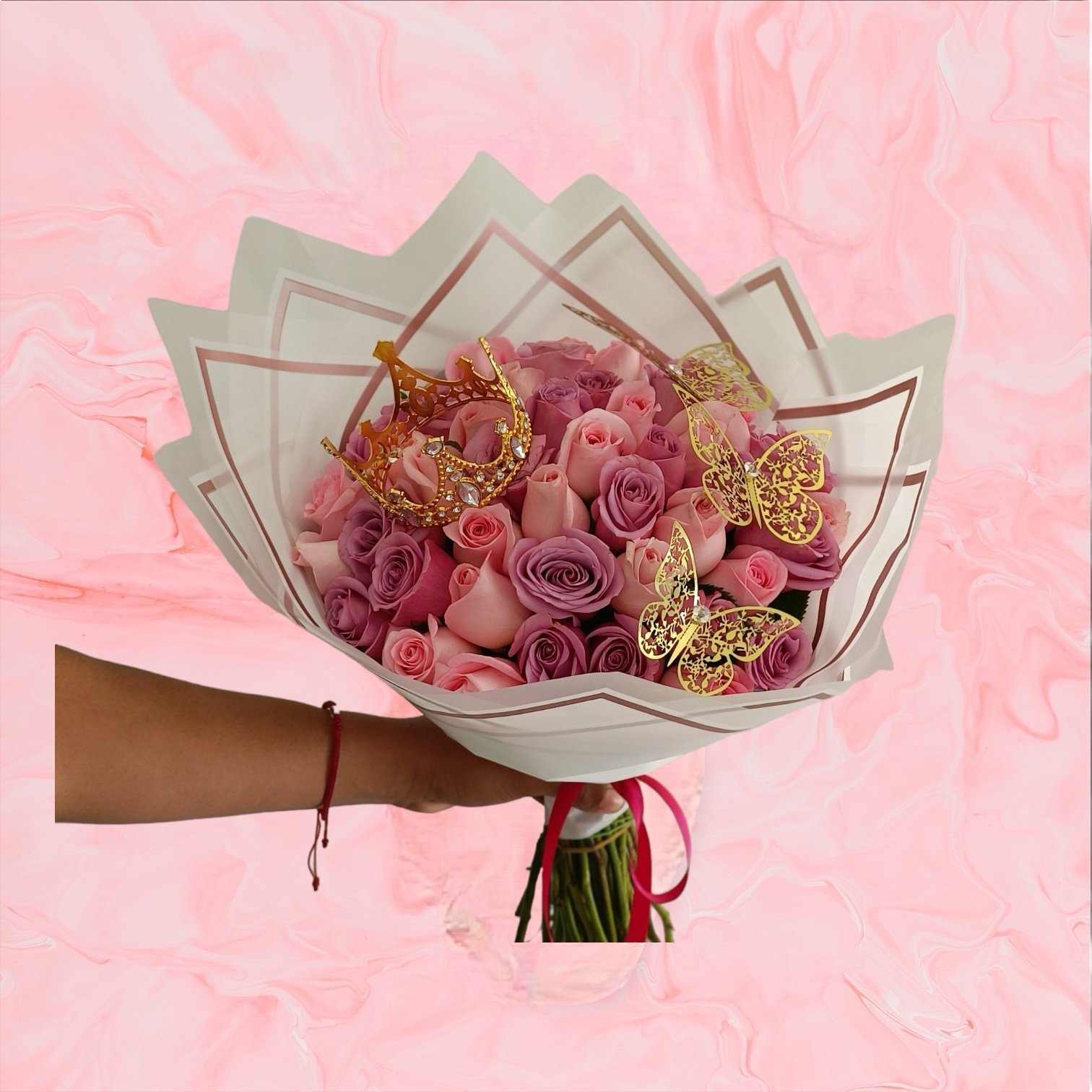 Ramo Princess 48 Rosas – Cosmos Floreria